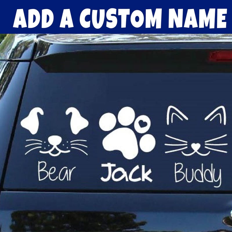 Dog Car Decals - Etsy
