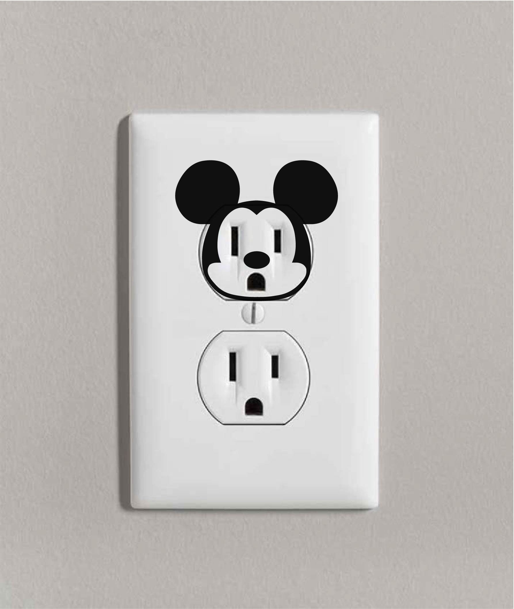 Mouse Outlet Decals qty 6 Removable Vinyl Mickey Mouse - Etsy