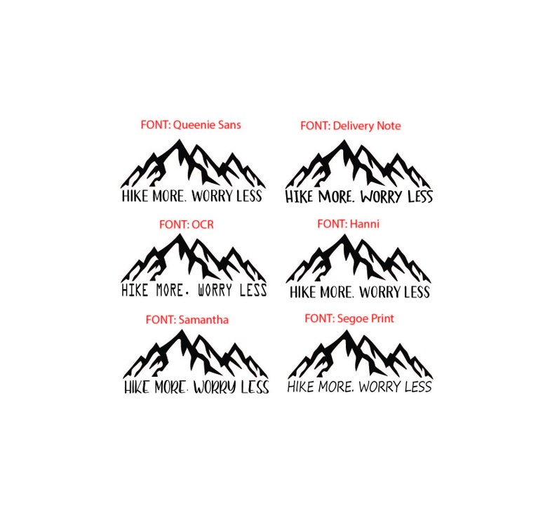 Hike More Worry Less Car Decal: Mountain Bumper Sticker - Etsy