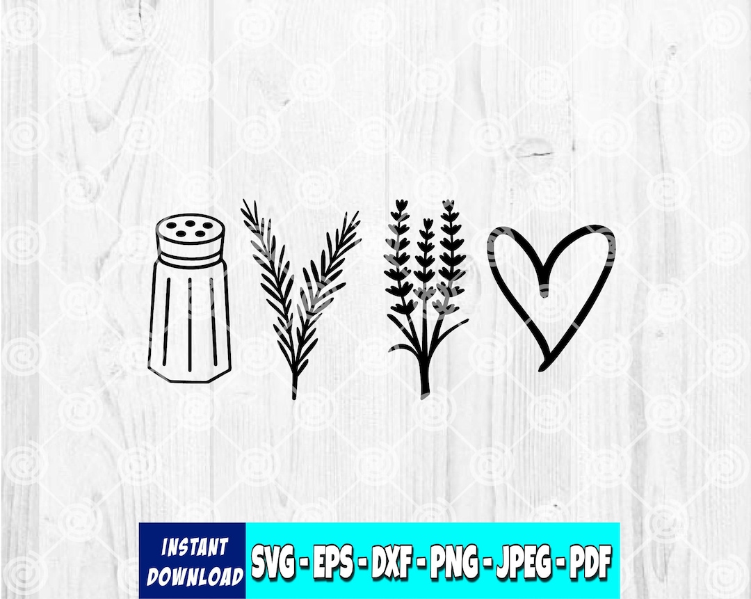 Practical Magic SVG: Salt, Rosemary, Lavender Design (commercial ...