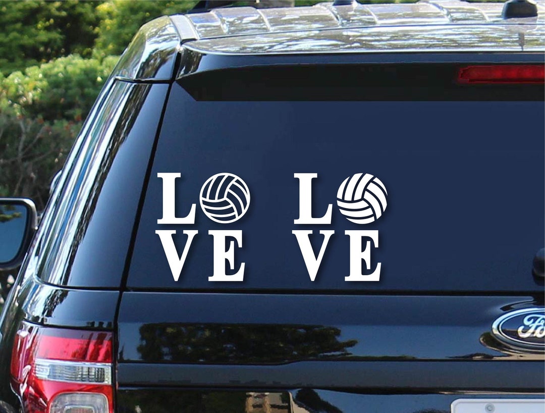 Volleyball Love Car Decal: Valentines Gift - Etsy