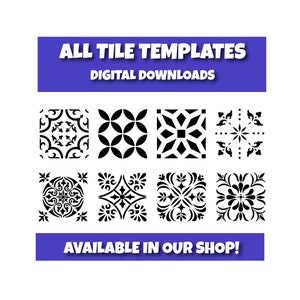 Tile Stencil Digital File | Tile Template | Stencil Cutting File ...