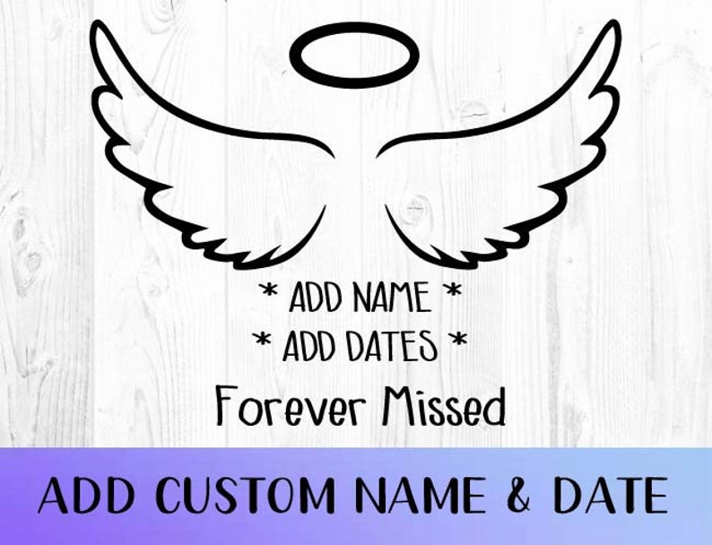 Angel Wings Decal | Mourning | Grief | Death | Loved One | Religious ...