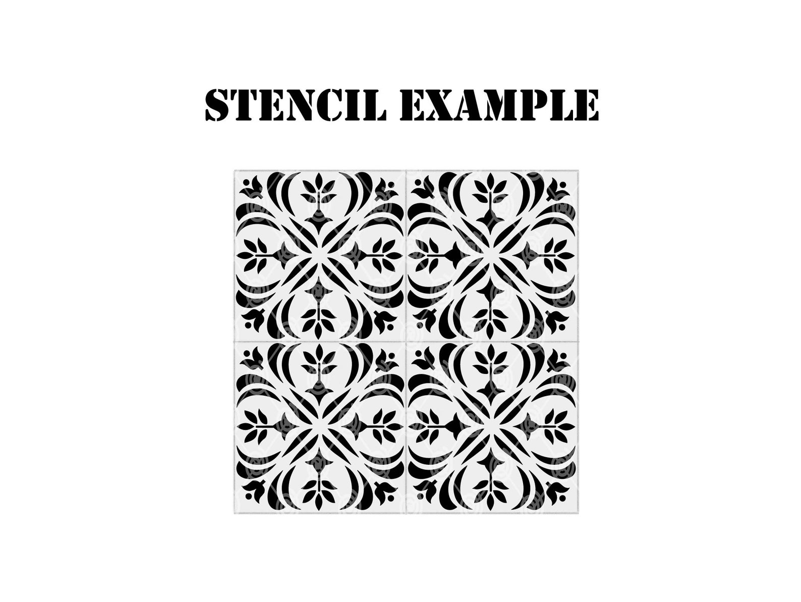 Tile Stencil Digital File Tile Template Stencil Cutting File Floor ...