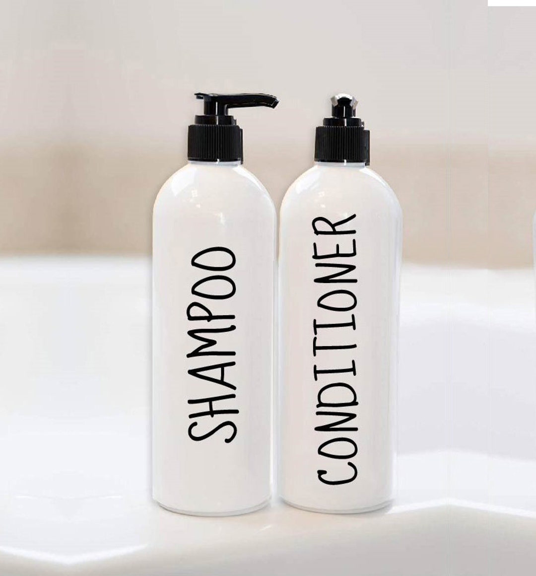 Custom Word Vinyl Decal: Shampoo, Conditioner, Face Wash - Etsy