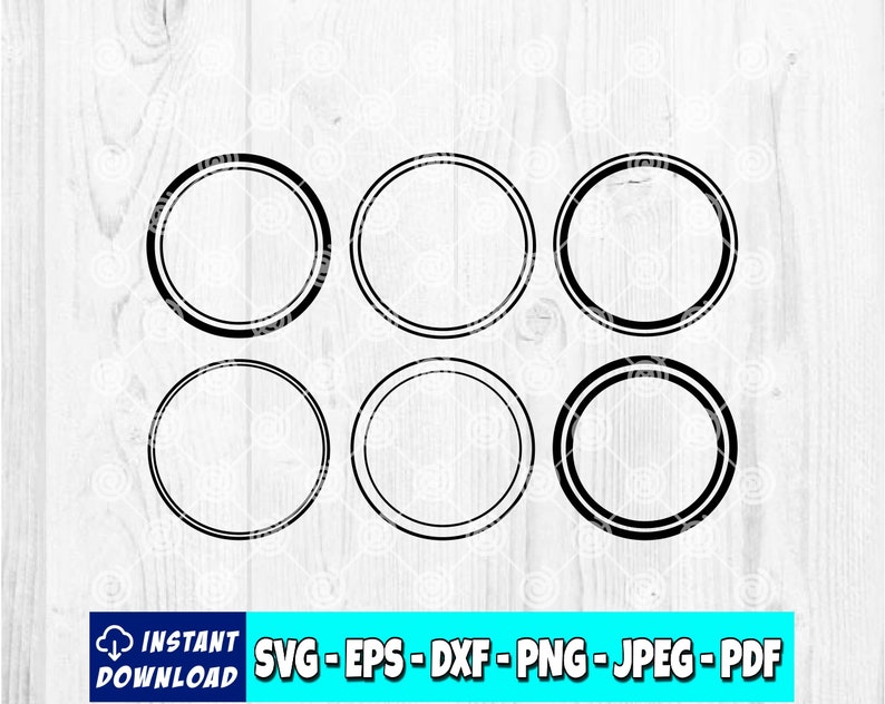 Plantillas SVG de logotipos circulares: diseños de doble círculo ...