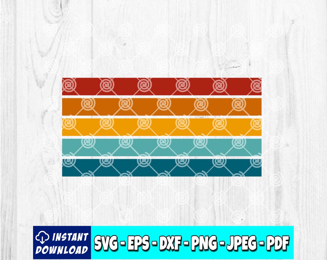 Retro Stripes SVG | 70s Stripes | Vintage Stripes | Retro Svg | Vintage ...