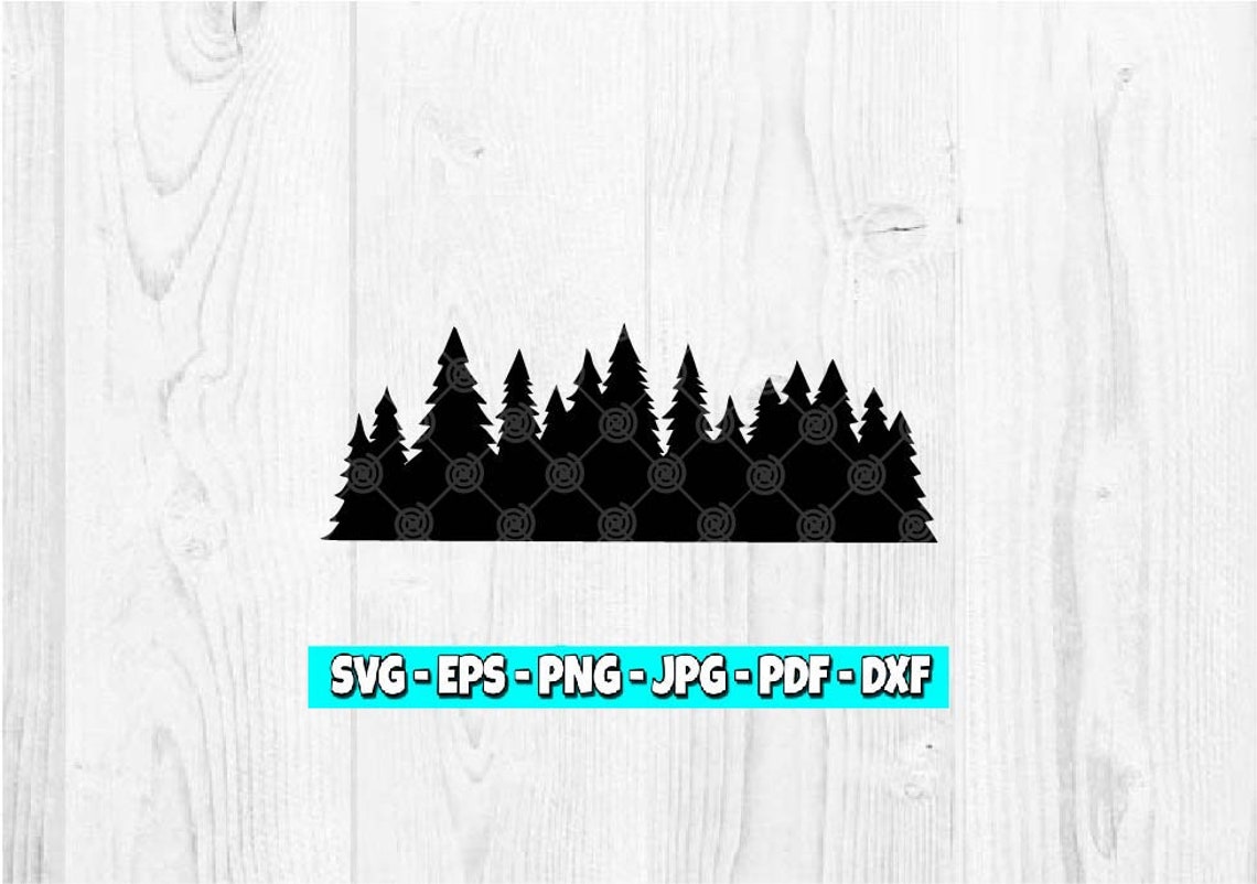 Forêt SVG | Arbres svg | Paysage svg | Svg nature | Arbres Silhouette ...