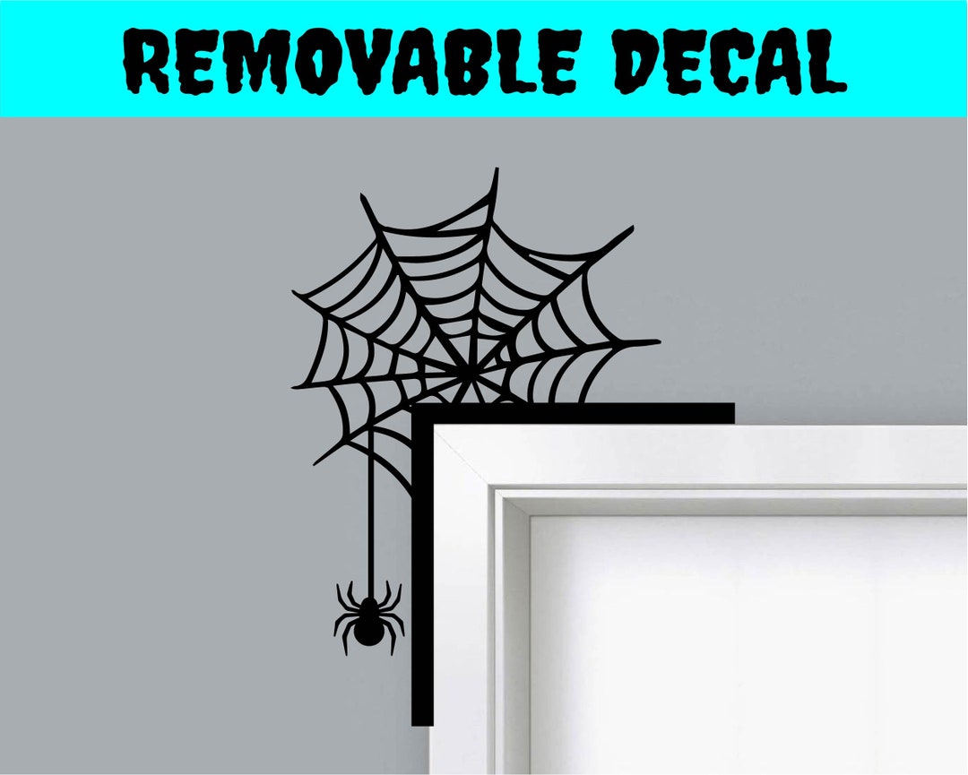 Spiderweb Door Corner Decal | Halloween Decoration | Halloween Décor ...