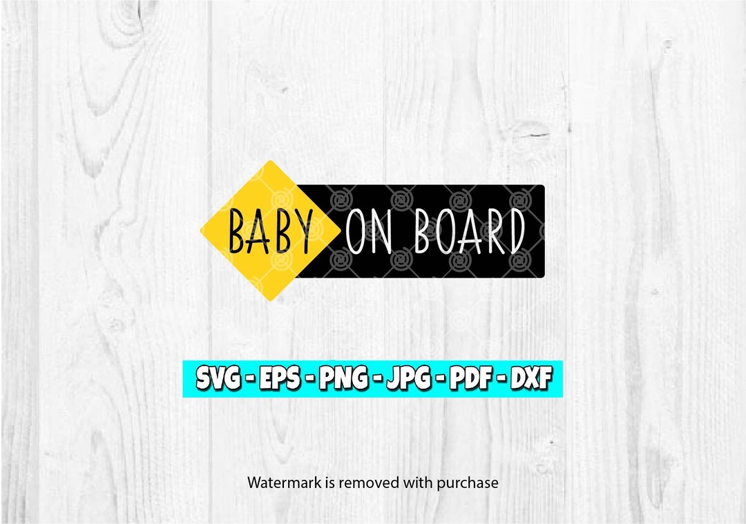 Baby on Board SVG: Caution Sign, Cricut Files (digital) - Etsy