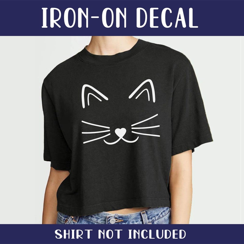 Iron on Cat Decal - Etsy