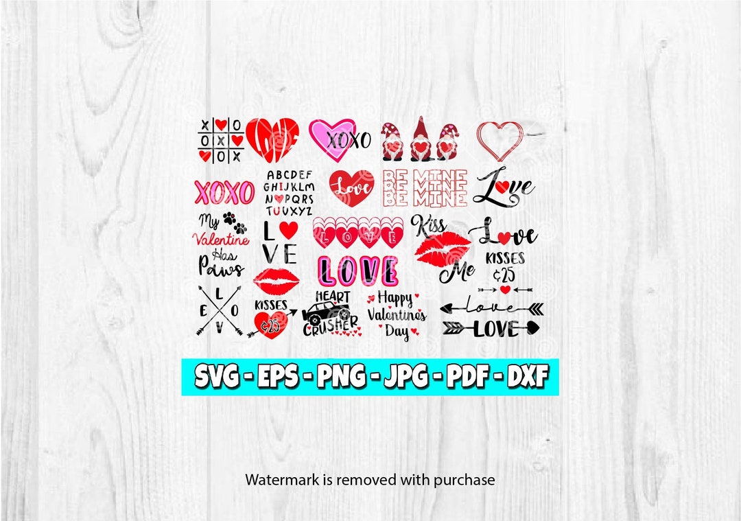 Valentine's Day SVG Bundle: Love, Hearts, Gnomes (digital Download) - Etsy