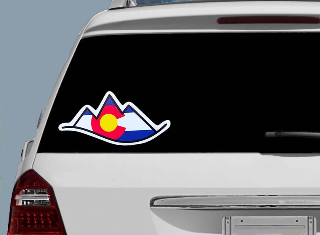 Colorado Mountains Sticker | Colorado Car Decal | Colorado Flag ...