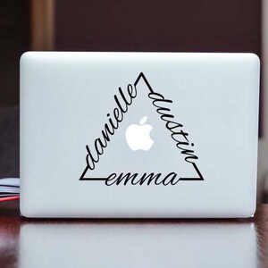 Triangle With Names | Custom Decal | Name Decal | Custom Vinyl Decal ...