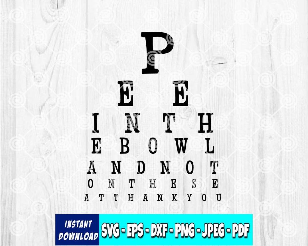 Funny Bathroom Sign SVG: Pee in the Bowl - Adult Humor Decor (digital ...