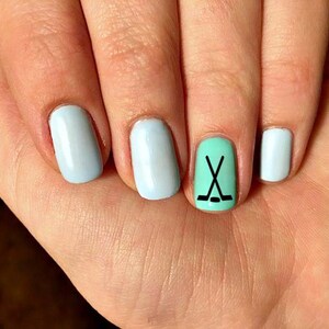 Hockey Stick Nail Decals | Vinyl Nail Decal | Vinyl | Nail Decal | Nail ...