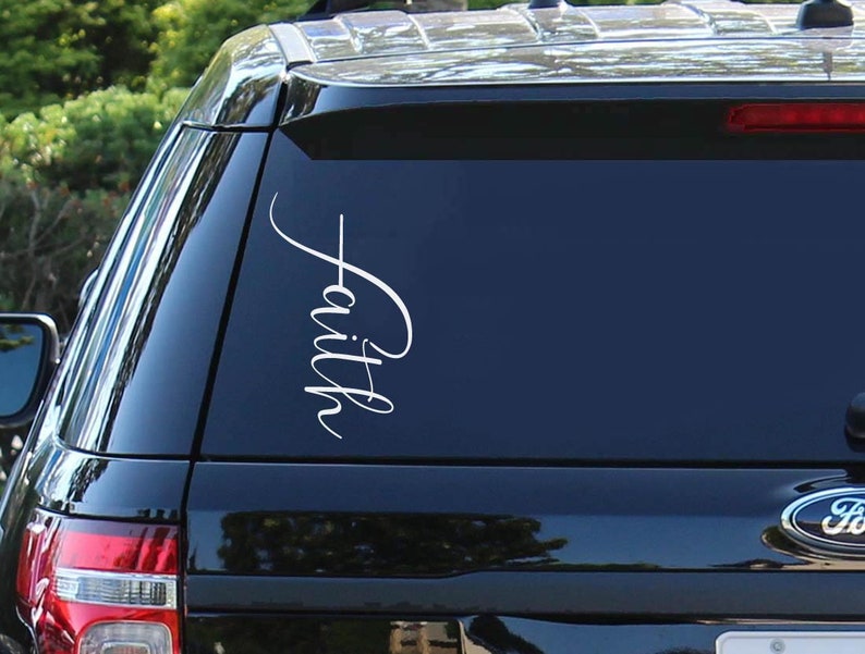 Faith Decal: Religious Car Window Vinyl Sticker - Etsy