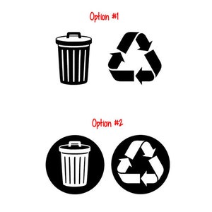 Garbage and Recycle Decal Set | Garbage Sticker | Vinyl Decals ...
