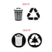 Garbage and Recycle Decal Set Garbage Sticker Vinyl Decals Kitchen ...