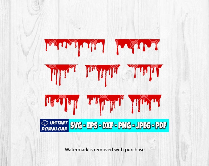 Blood Dripping Bundle SVG | Blood Svg | Dripping Blood Svg | Halloween ...