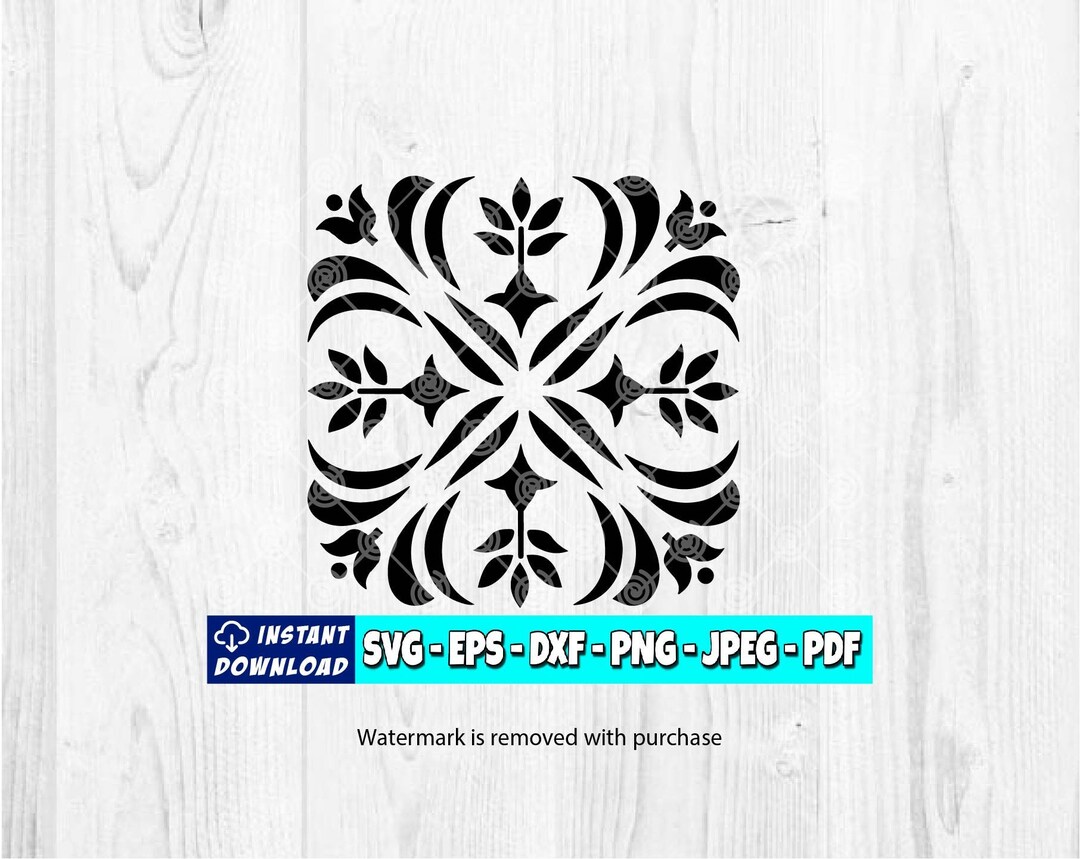 Tile Stencil Digital File Tile Template Stencil Cutting File Floor ...