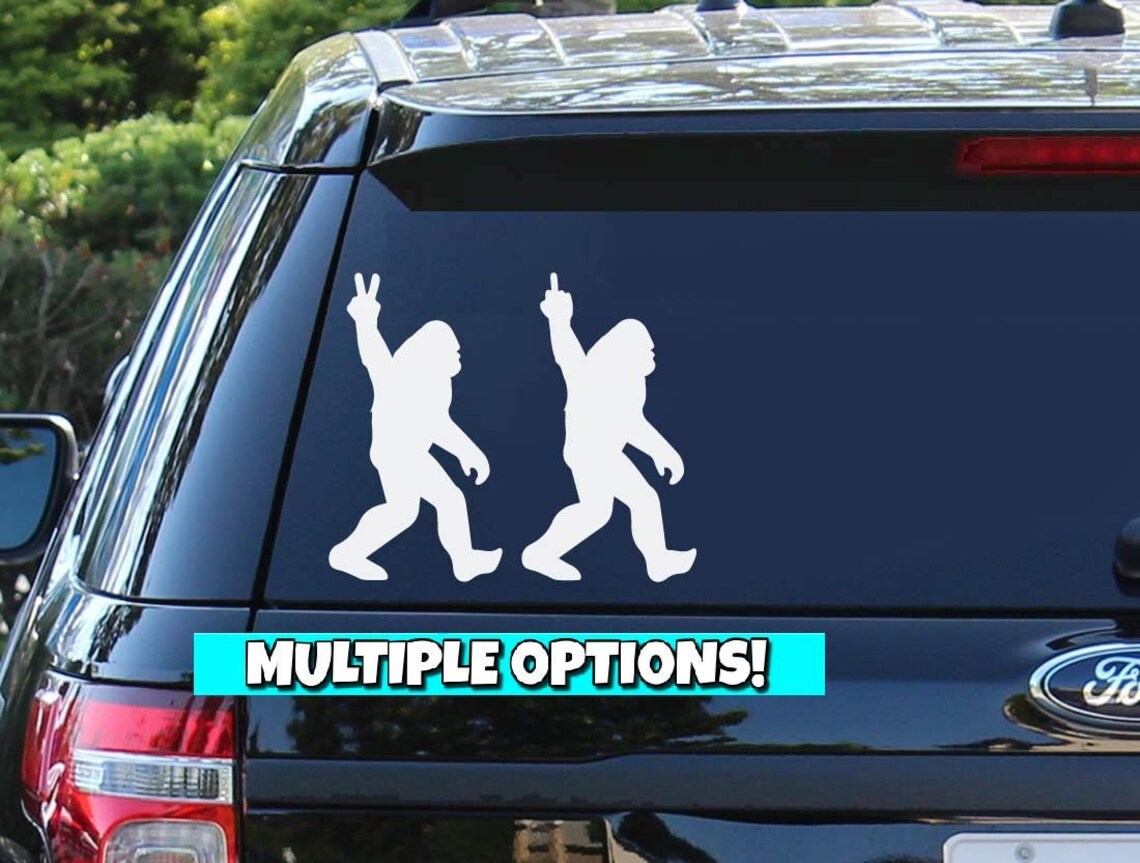 Funny Bigfoot Decal Sasquatch Decal Bigfoot Middle Finger - Etsy Singapore