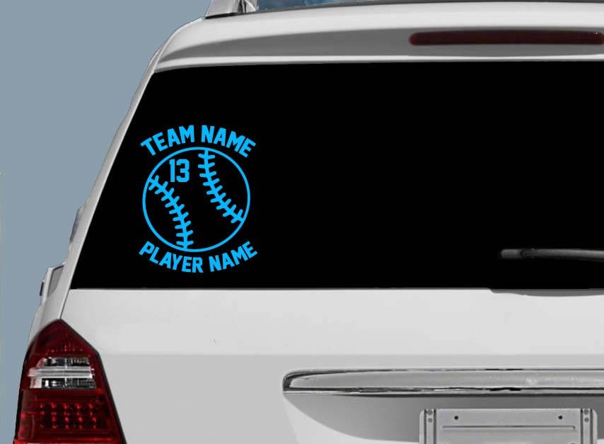 Baseball Player Decal Personalized Baseball Decal Team Car - Etsy