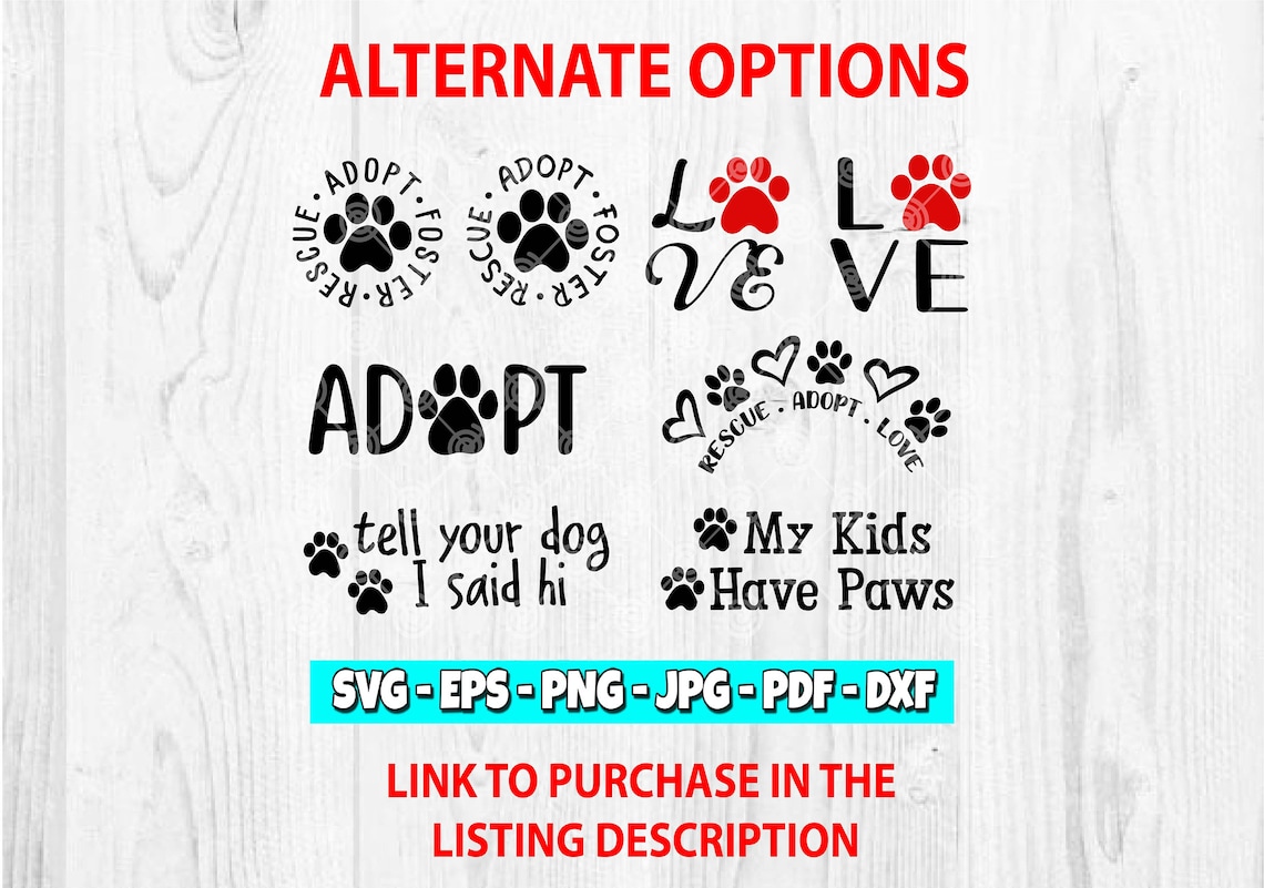 Rescue Adopt Love SVG Foster Svg Rescue Svg Dogs Cats - Etsy