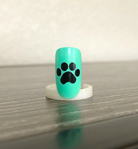Dog Paw SVG solid Nail Decal Svg Nail Art Svg Dog Svg - Etsy