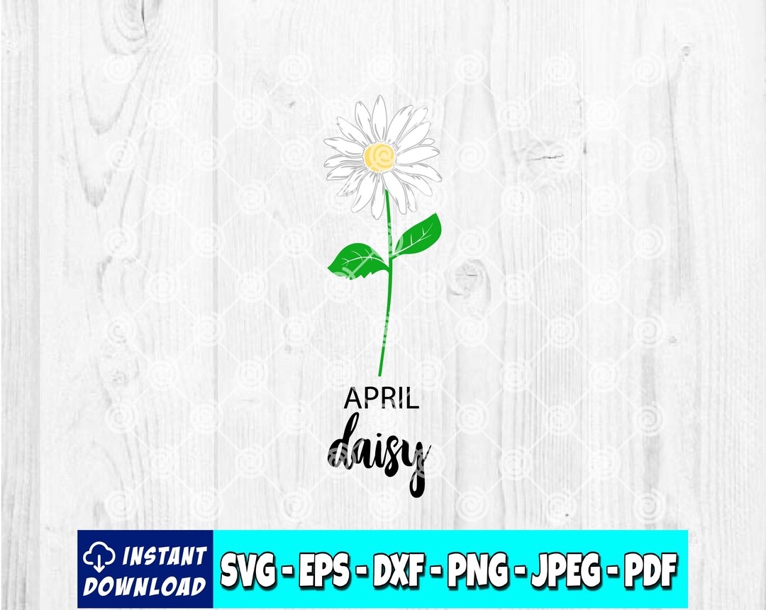 April Birth Flower Daisy SVG: Cut File (digital Download) - Etsy
