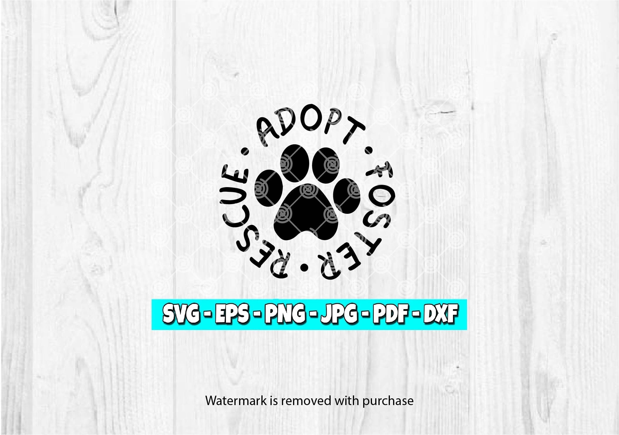 Adopt SVG Foster Svg Rescue Svg Dogs Cats Pet Svg - Etsy UK
