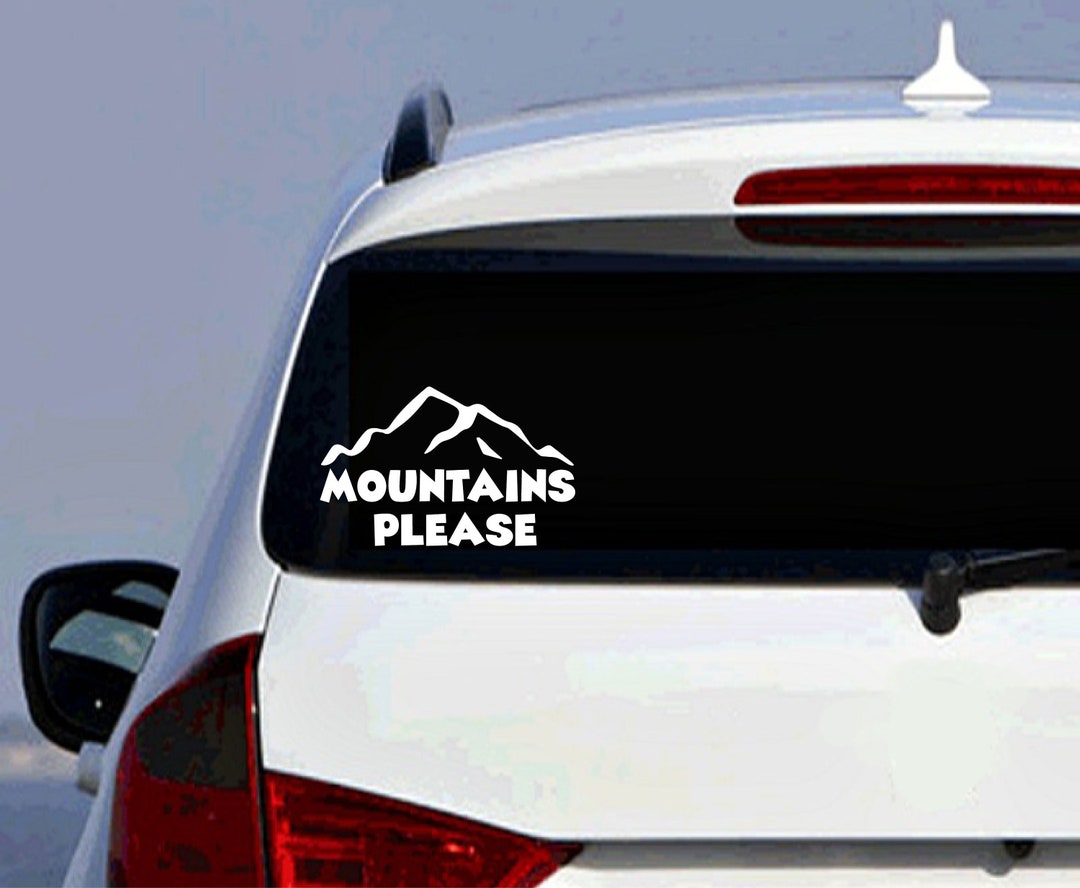 Mountains Please Car Decal: Colorado Vinyl Sticker - Etsy