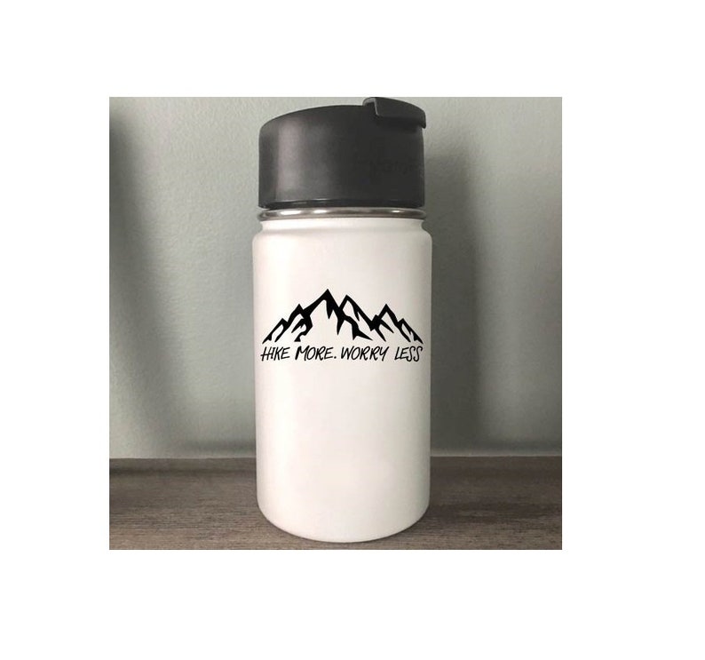 Hike More Worry Less Car Decal: Mountain Bumper Sticker - Etsy