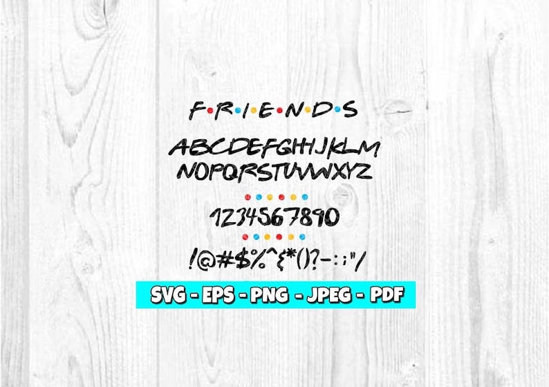 Friends Font SVG Friends Logo Cut File Clipart - Etsy