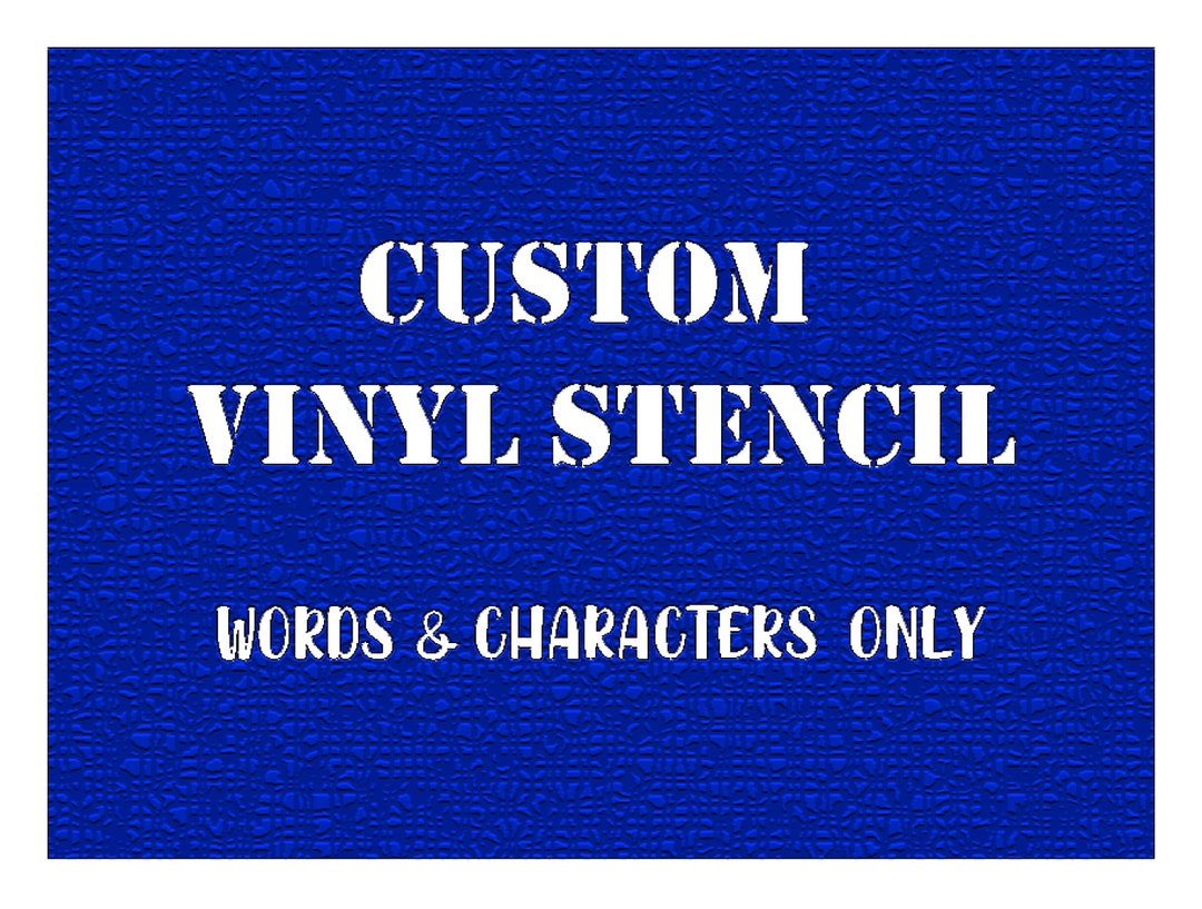 Custom Vinyl Stencil (CHARACTERS ONLY) | Painting Stencil | Etching ...