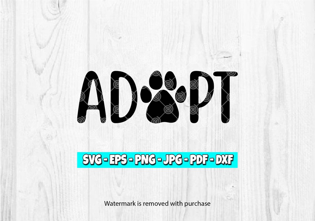Adopt SVG Paw svg Adopt Paw Foster svg Rescue svg Dogs svg Cats svg Pet ...