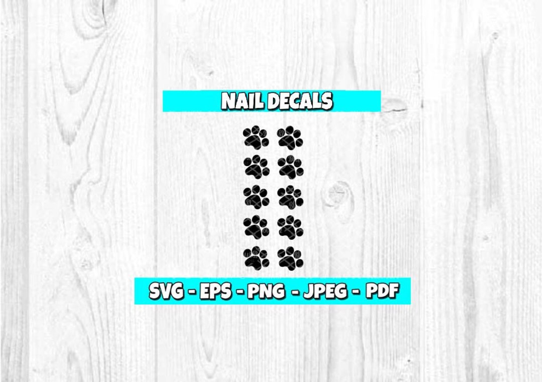 Dog Paw SVG *solid*| Nail Decal Svg | Nail Art Svg | Dog Svg | Paw Svg ...
