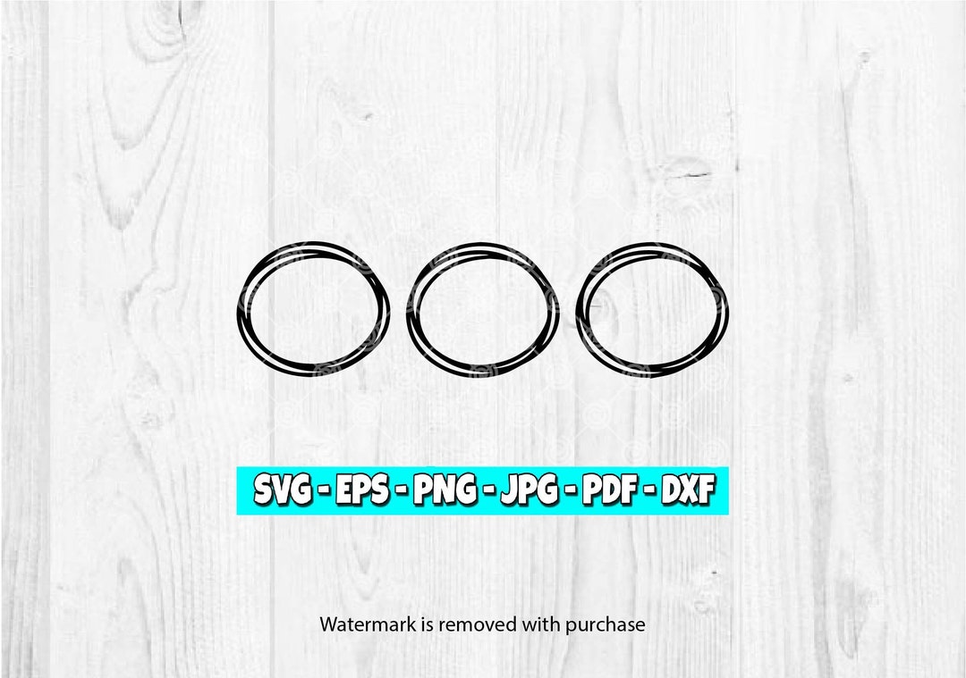 Triple Circles SVG Circles Svg Circle Frame Svg Sketch Circle Svg ...