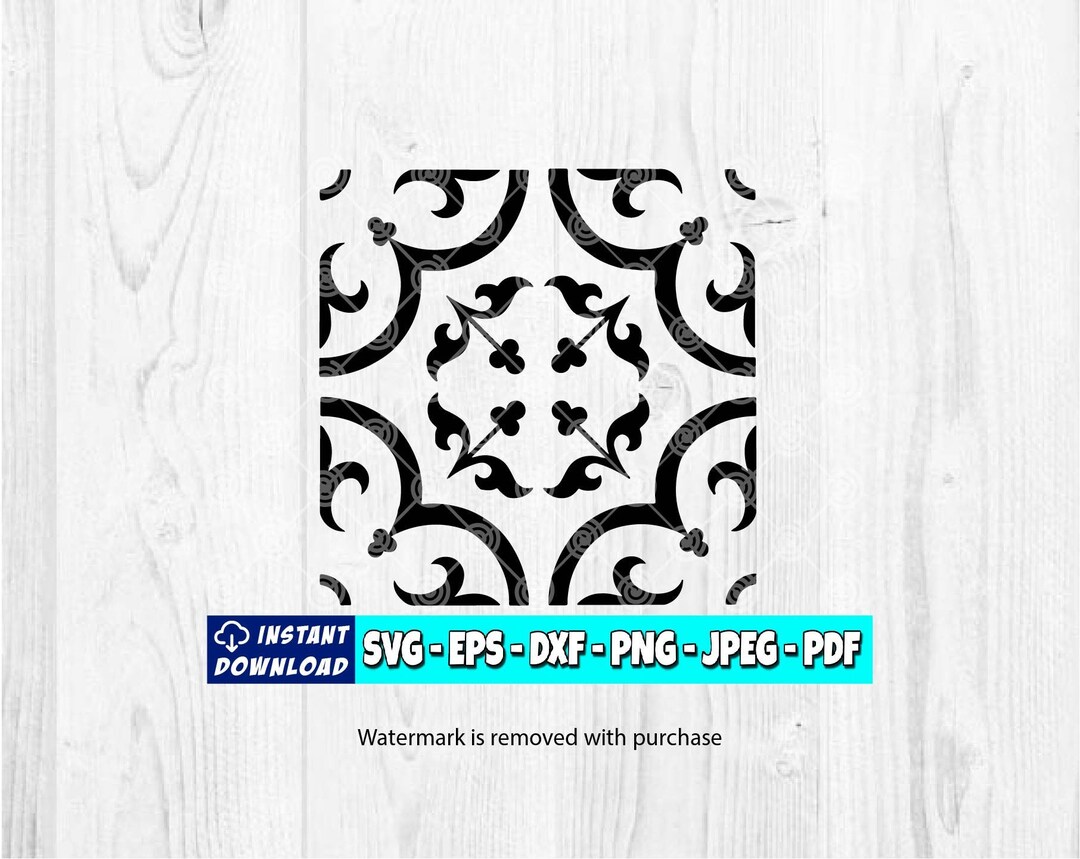 Tile Stencil Digital File | Tile Template | Stencil Cutting File ...