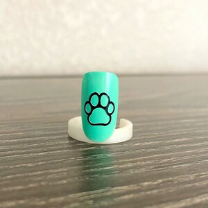 Dog Paw SVG solid Nail Decal Svg Nail Art Svg Dog Svg - Etsy