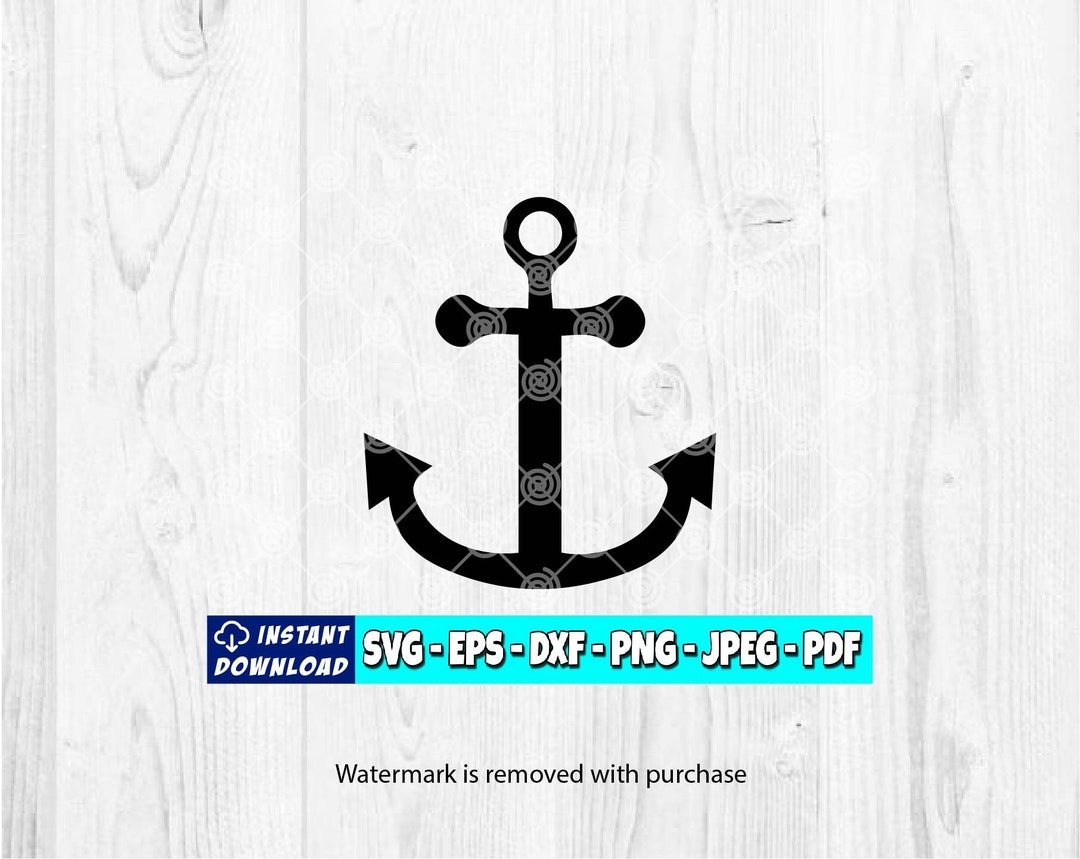 Nautical Anchor SVG: Ship Clipart Vector, Cricut & Silhouette File ...