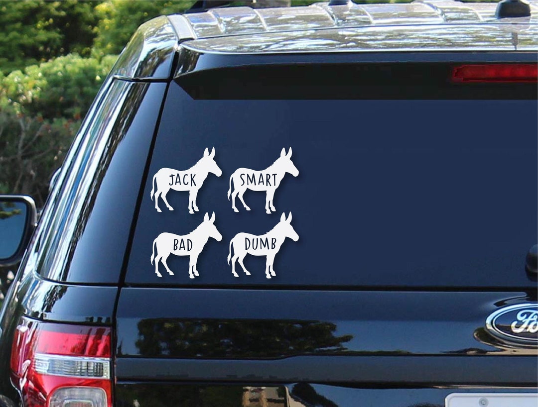 Jack Ass Decal | Smart Ass Decal | Bad Ass Decal | Dumb Ass Decal ...