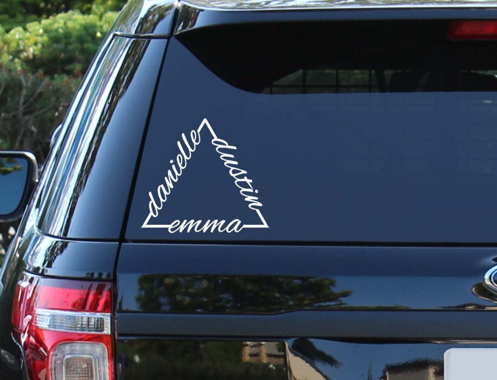 Triangle With Names Custom Decal Name Decal Custom Vinyl - Etsy