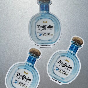 Dog Julio Tequila Sticker: Watercolor Doggo Blanco Vinyl Decal - Etsy