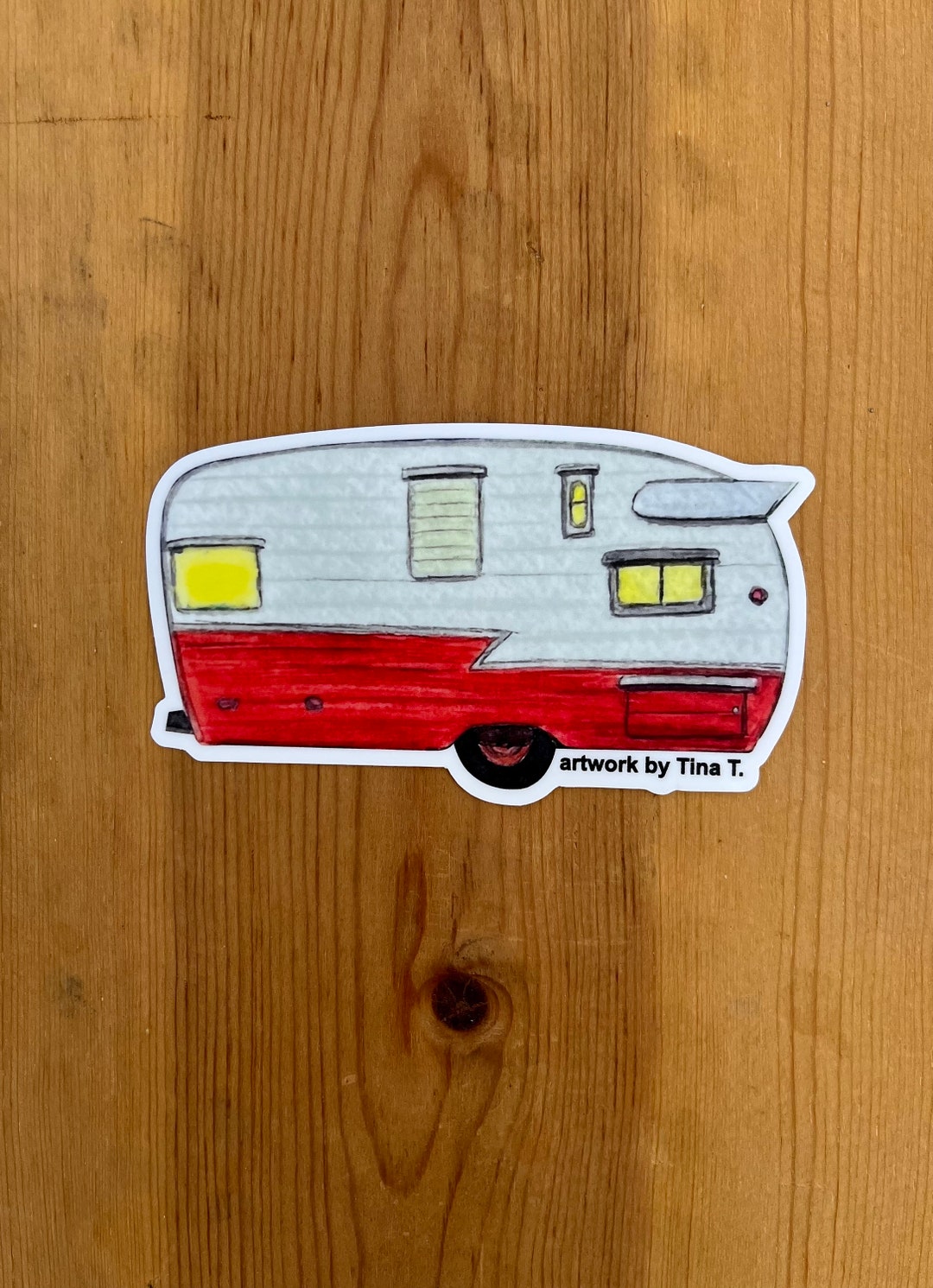 Vintage Shasta Trailer Vinyl Sticker: Happy Camper Decal - Etsy