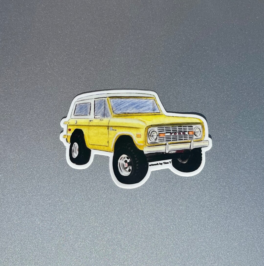 Early Ford Bronco Sticker, Ford Bronco, Off-road, 4X4, Ford Lover ...