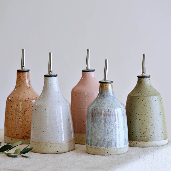 Ceramic Oil Bottle - Etsy