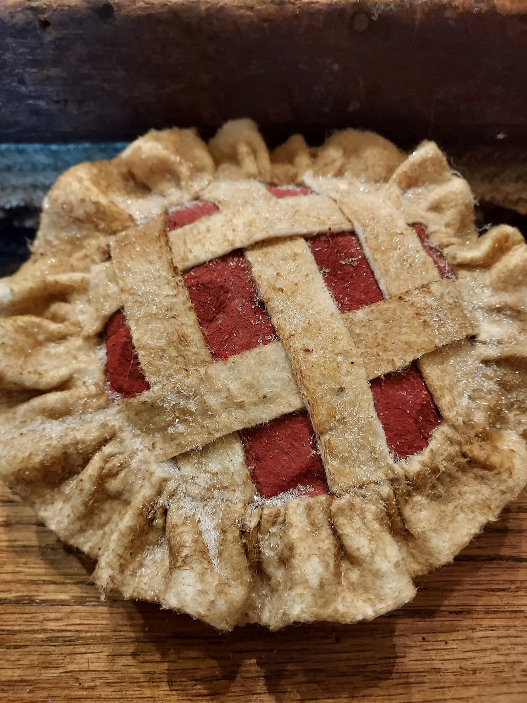 Faux Mini Cherry Pie, Fake Cherry Pie, Tiered Tray Decoration, Cherry ...