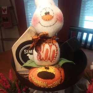 Boo Ghost, Ghost Shelf Sitter, Ghost and Pumpkin, Halloween Decoration ...