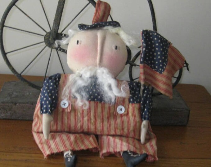 Uncle Sam Doll, Uncle Sam Shelf Sitter, Door Greeter, Patriotic Decor ...